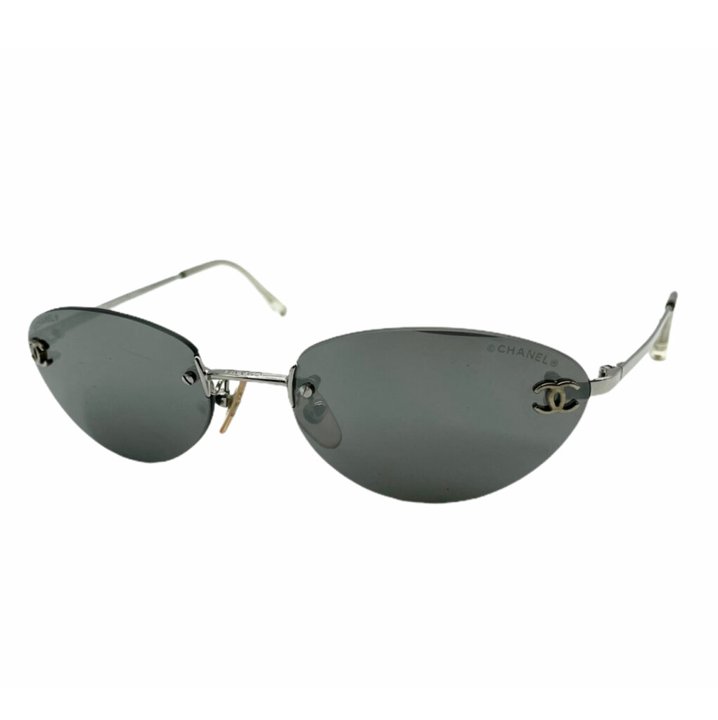 Chanel Rimless Visor Sunglasses in Purple and Silver – Nitryl