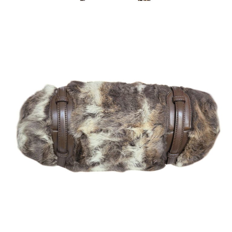 Gucci ’85th Anniversary’ Rabbit Fur Horsebit Shoulder Bag in Brown ...